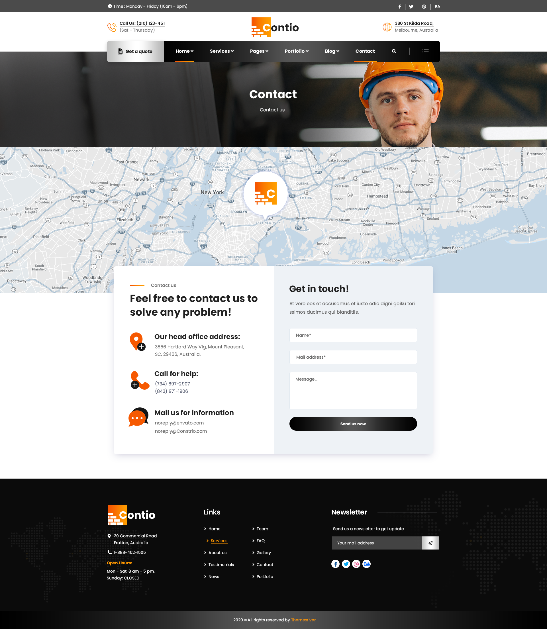 Contio - Construction PSD Template by themexriver | ThemeForest